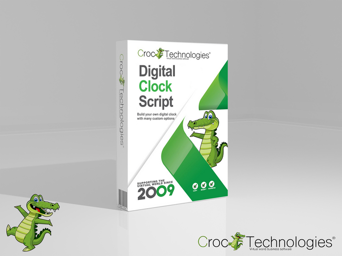 Second Life Marketplace - CrocTech - Digital Clock Script [Full Permission]